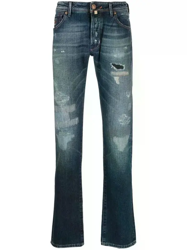 Jacob Cohen Distressed Tapered Jeans