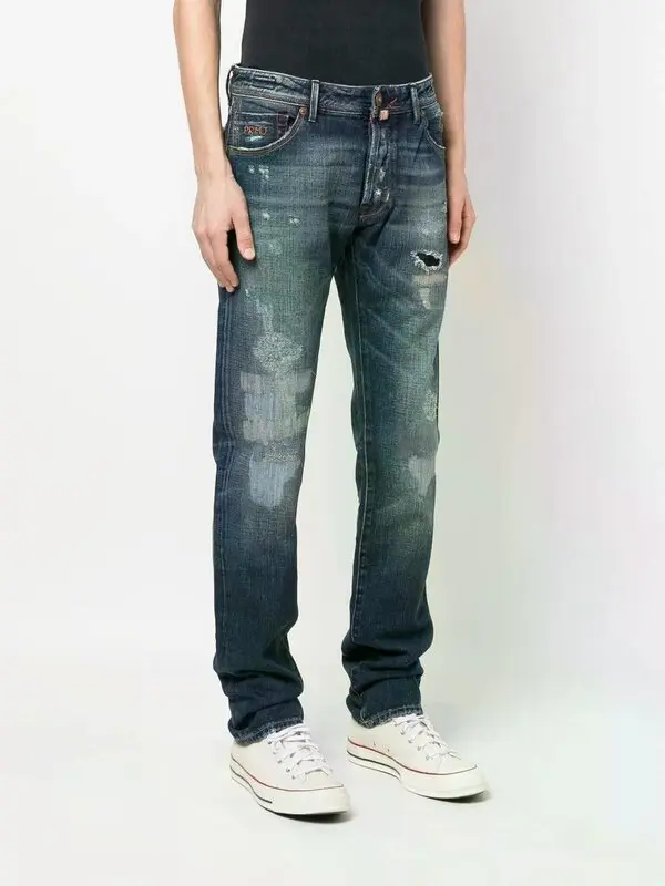 Jacob Cohen Distressed Tapered Jeans