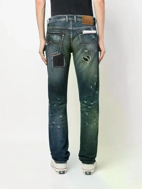 Jacob Cohen Distressed Tapered Jeans