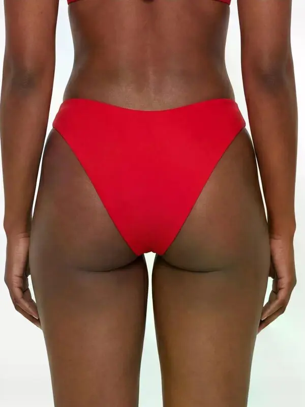 LET'S SWIM High-waist Bikini Bottoms - Red