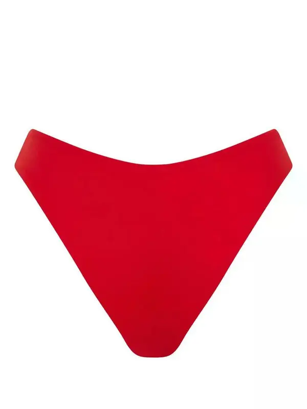 LET'S SWIM High-waist Bikini Bottoms - Red
