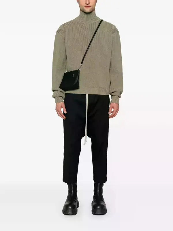 Rick Owens Roll-neck Virgin-wool Jumper - Green