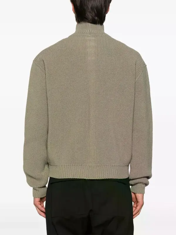 Rick Owens Roll-neck Virgin-wool Jumper - Green