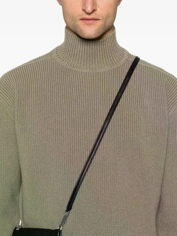 Rick Owens Roll-neck Virgin-wool Jumper - Green
