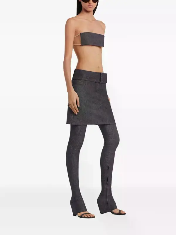 COURREGES Belted Mini Skirt - Grey