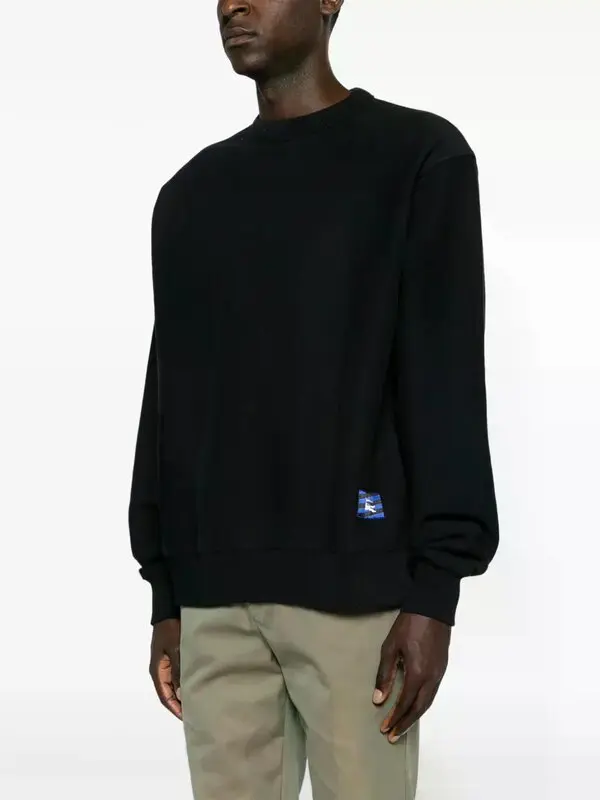 Burberry Equestrian Knight Motif Cotton Sweatshirt