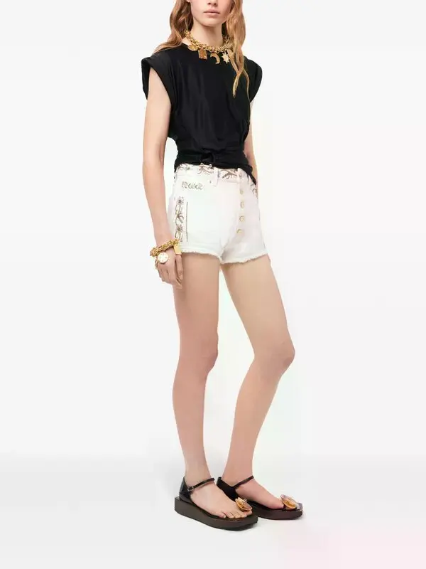 Rabanne Asymmetric Gathered-detail Blouse - Black