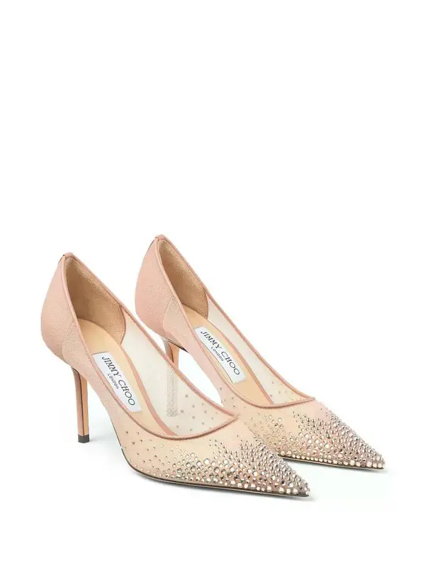 JIMMY CHOO Love 85mm Crystal-embellished Mesh Pumps