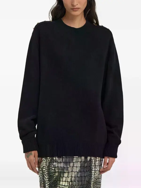 Roberto Cavalli Button-detailing Crew Neck Jumper