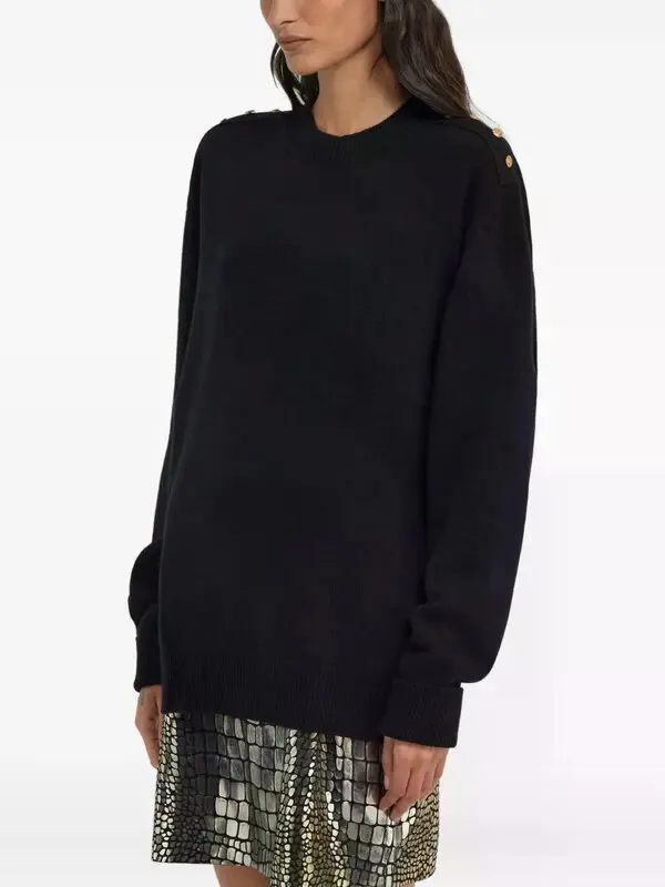 Roberto Cavalli Button-detailing Crew Neck Jumper