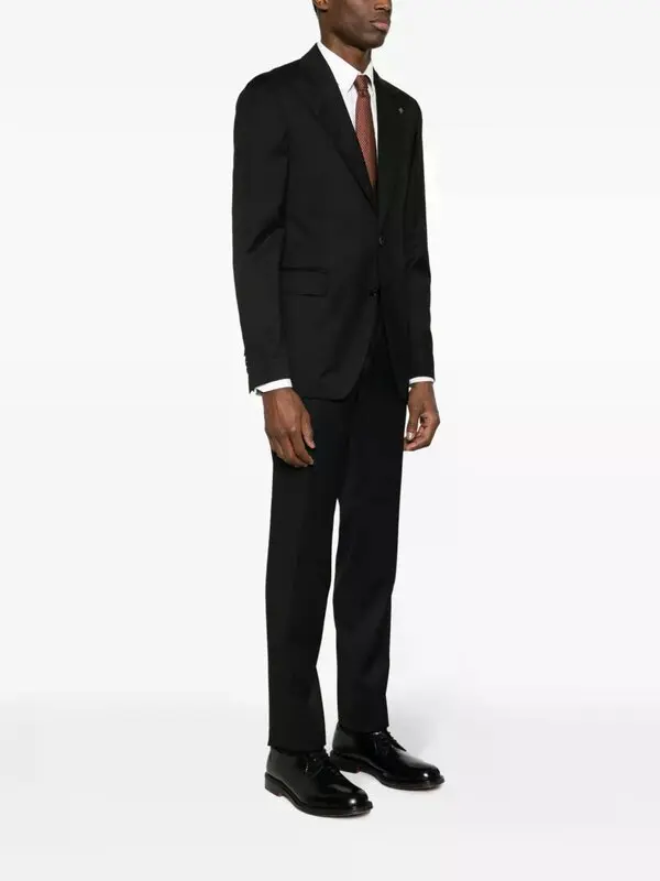 Tagliatore Brooch-detail Single-breasted Suit - Black