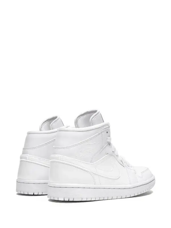 JORDAN 1 Mid Triple Patent Leather Sneakers - White