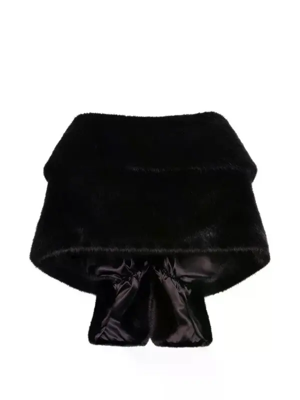 UNREAL FUR Wrap Cape - Black