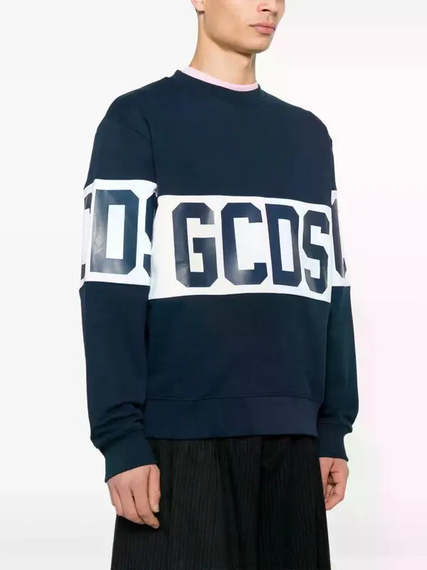 Gcds Logo-band Sweatshirt - Blue