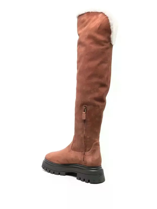 STUART WEITZMAN Bedford Suede Thigh-high Boots