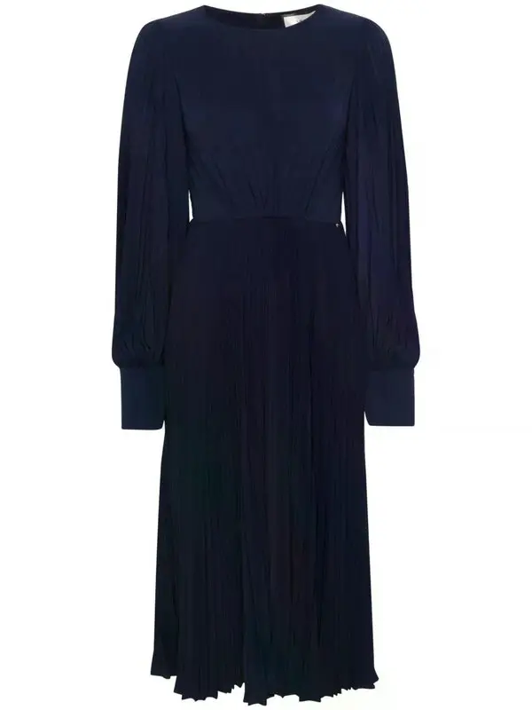 NISSA Plissé Pleated Midi Dress