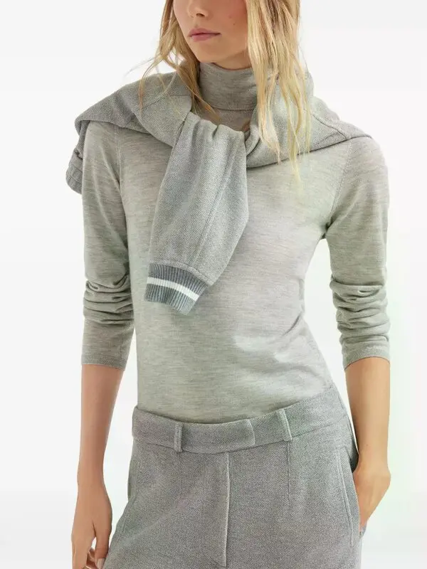 Brunello Cucinelli Rollneck Fine-knit Jumper - Grey
