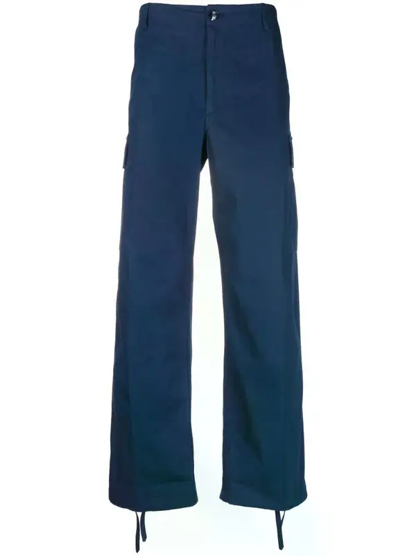 Kenzo Straight-leg Cargo Trousers - Blue
