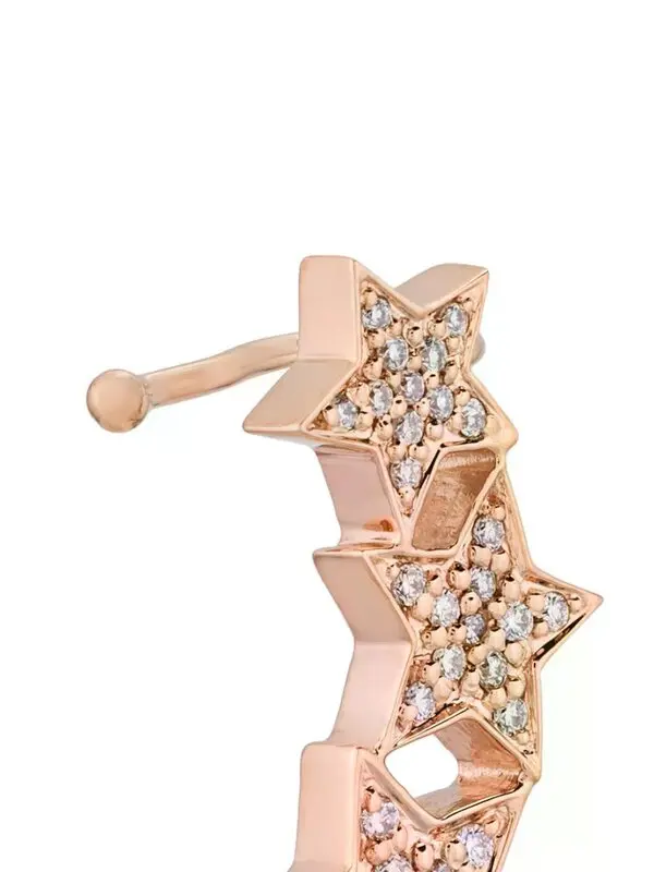 ALINKA 18kt Rose Gold Stasia Triple Star Diamond Right Ear Cuff - Metallic