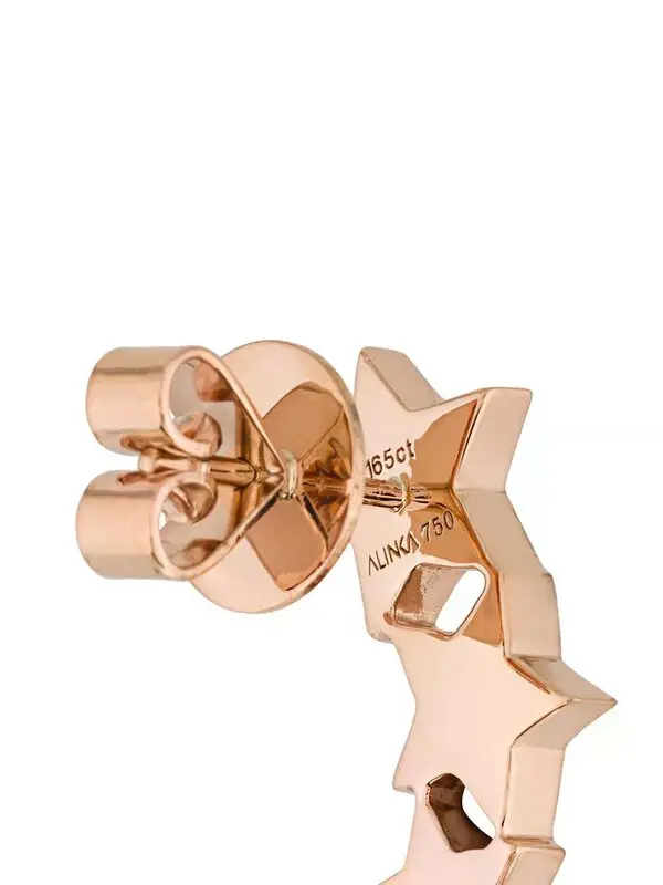ALINKA 18kt Rose Gold Stasia Triple Star Diamond Right Ear Cuff - Metallic