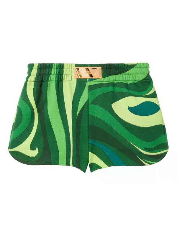 Emilio Pucci Marmo-print Shorts - Green