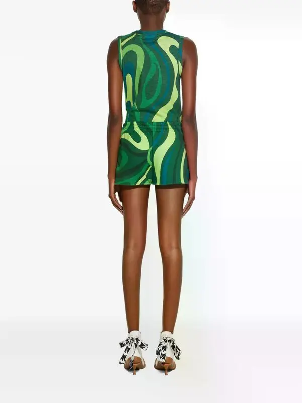 Emilio Pucci Marmo-print Shorts - Green