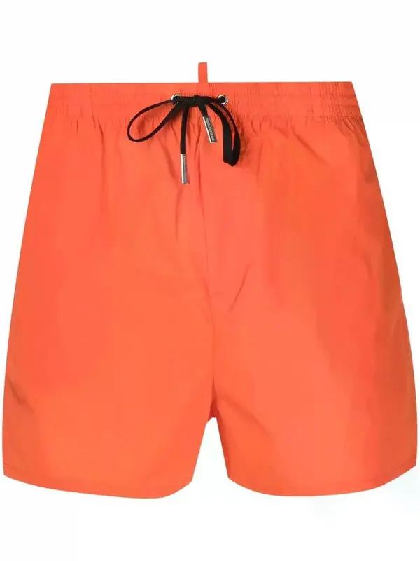 Dsquared2 Icon-print Drawstring Swim Shorts - Orange