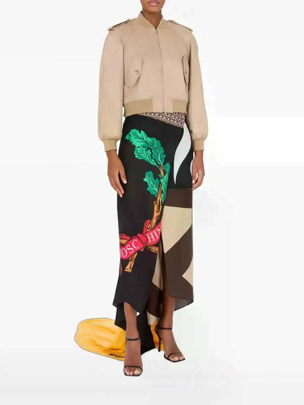 Moschino Raglan-sleeve Cropped Bomber Jacket
