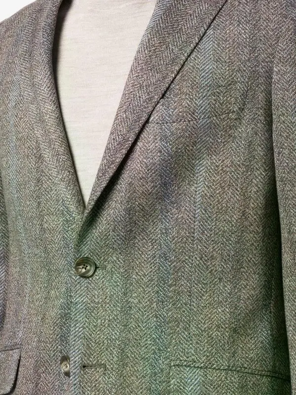 Etro Herringbone Tonal Striped Blazer - Neutrals