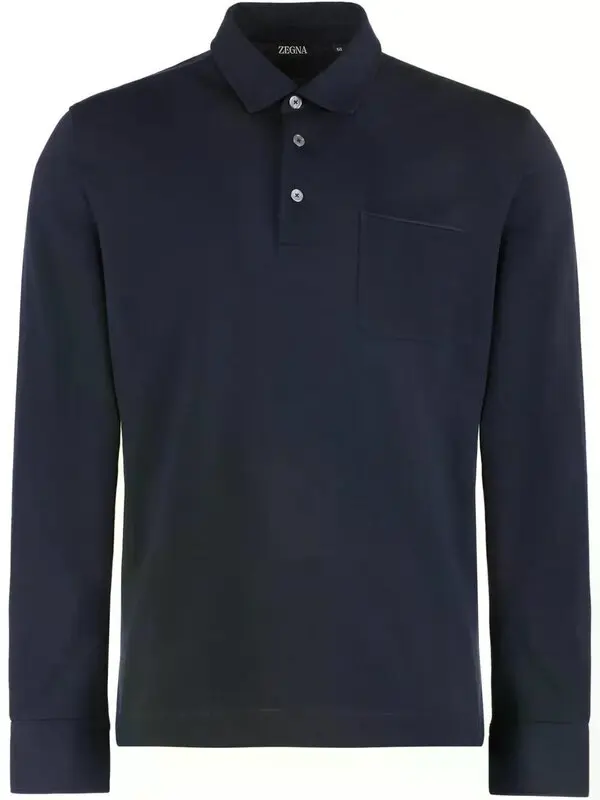Zegna Long Sleeve Polo Shirt