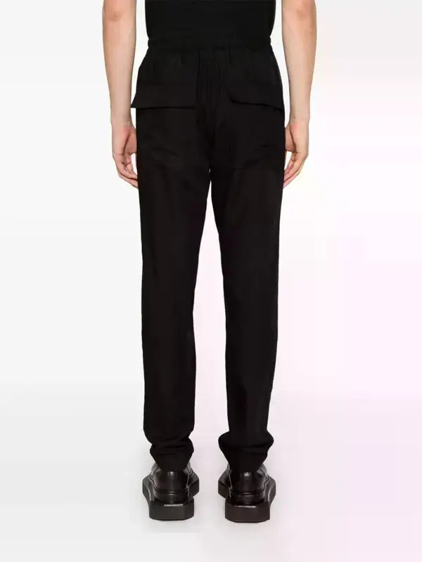 Rick Owens Drawstring Slim Long Trousers - Black