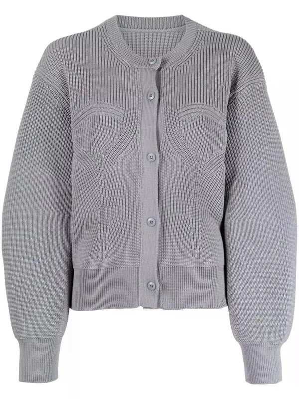 JNBY Ribbed Crew Neck Cardigan