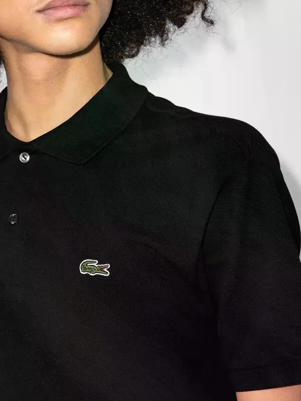 Lacoste Logo-patch Short-sleeve Polo Shirt - Black