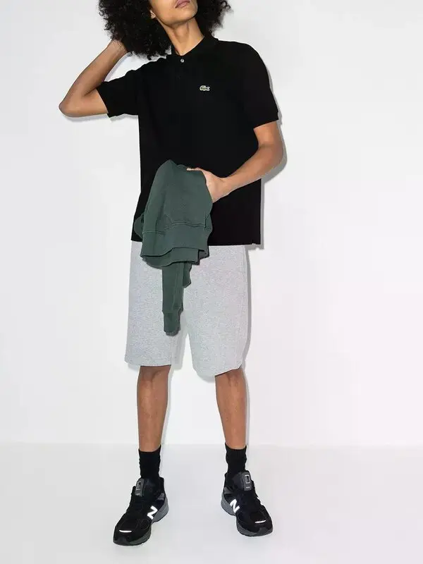 Lacoste Logo-patch Short-sleeve Polo Shirt - Black
