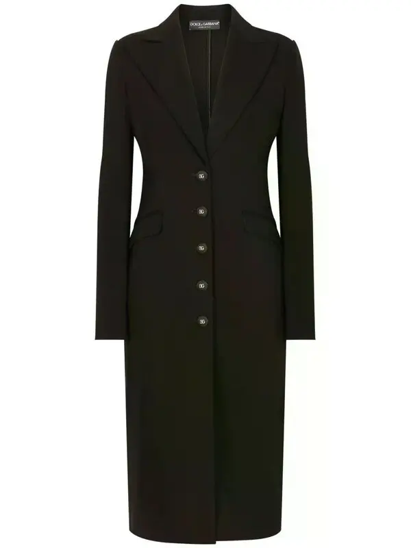 Dolce & Gabbana Logo-button Single-breasted Coat