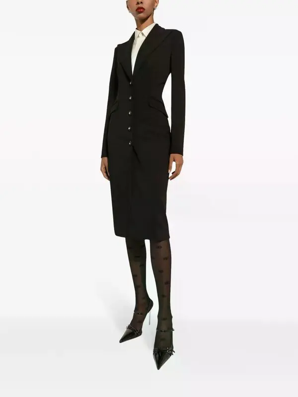 Dolce & Gabbana Logo-button Single-breasted Coat