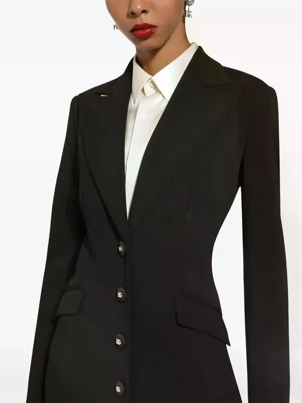 Dolce & Gabbana Logo-button Single-breasted Coat