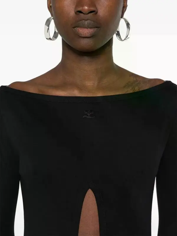 COURREGES Cut-out Bodysuit - Black