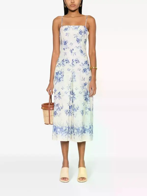 TWINSET Floral-print Chambray Jumpsuit