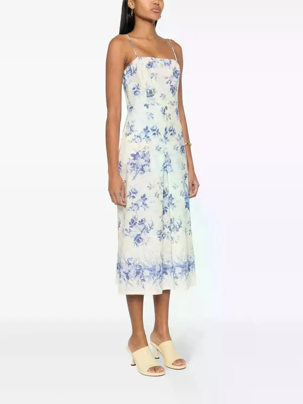 TWINSET Floral-print Chambray Jumpsuit