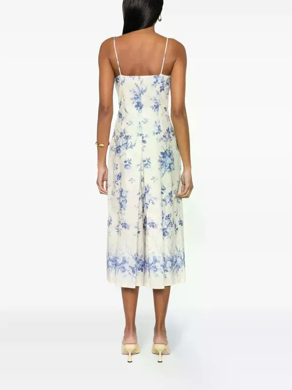 TWINSET Floral-print Chambray Jumpsuit