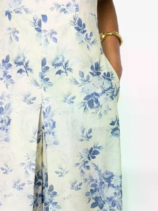 TWINSET Floral-print Chambray Jumpsuit