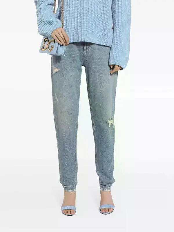 Dolce & Gabbana Mini Ripped Detail Jeans