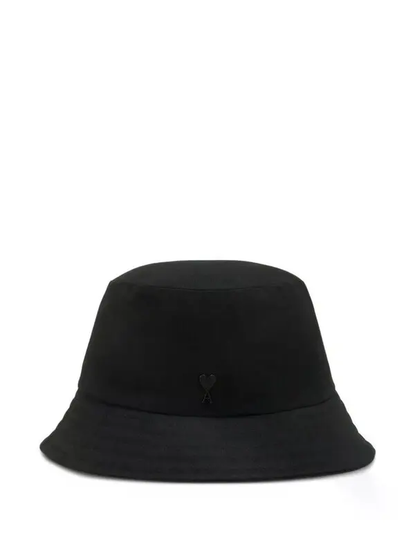 AMI Paris De Coeur Reversible Bucket Hat - Black