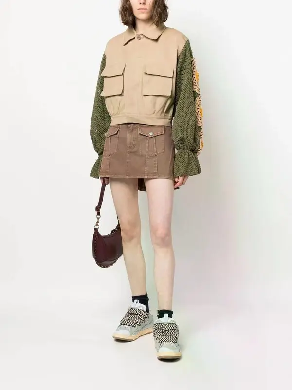 TU LIZÉ Knit-sleeve Cropped Jacket