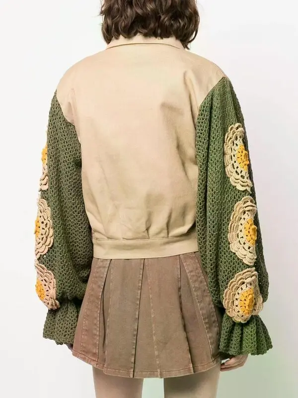 TU LIZÉ Knit-sleeve Cropped Jacket