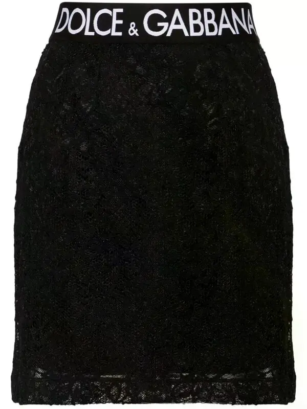 Dolce & Gabbana Floral-lace Mini Skirt