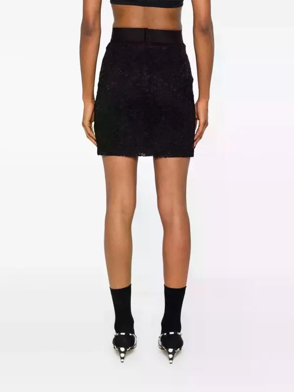Dolce & Gabbana Floral-lace Mini Skirt