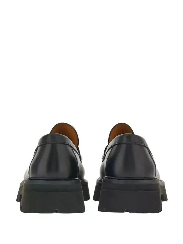FERRAGAMO Logo-embossed Chunky Leather Loafers