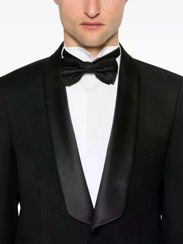 Tagliatore Satin-trim Suit - Black